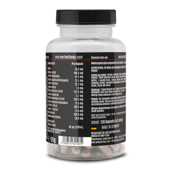 LIPOSUC 120 CAPS | STRONG FATBURNER | STAGE 2 | WORLD OF BODY GmbH